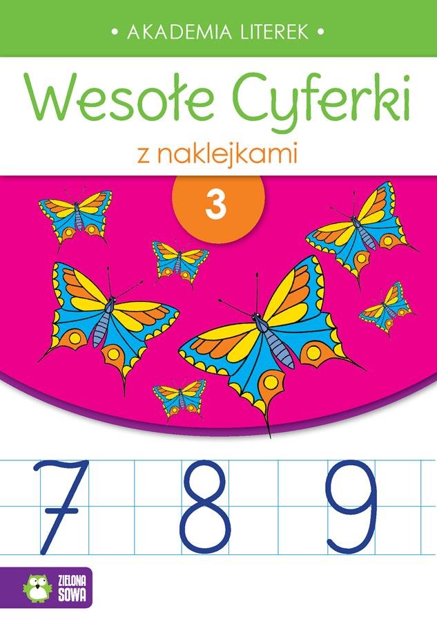 WESOŁE CYFERKI Z NAKLEJKAMI. ZESZYT 3 - Zielona Sowa | Sklep EMPIK.COM
