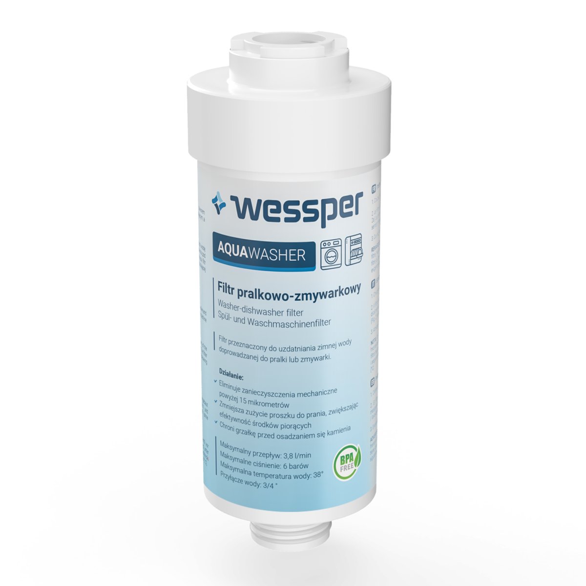 WESSPER AQUA Filtr PRALKOWY DO PRALKI I ZMYWARKI - Wessper | Sklep ...