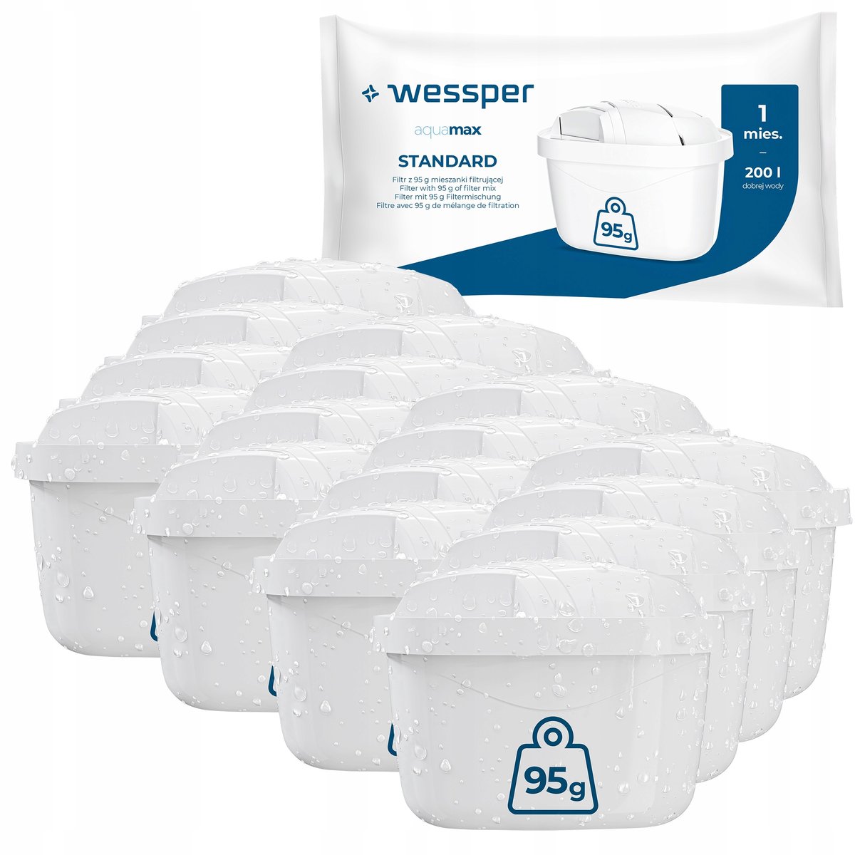 Wessper aquamax STANDARD - filtr wody do dzbanka Brita zamiennik - 16 ...