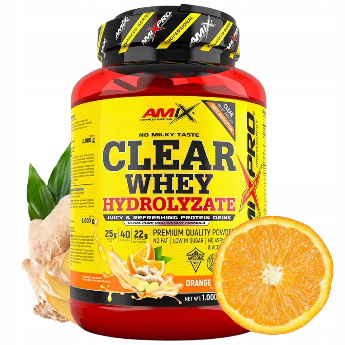 WHEY CLEAR PROTEIN Hydrolizat Białka Serwatki WPH 1kg Pomarańcz Imbir - Inna marka | Sport Sklep ...