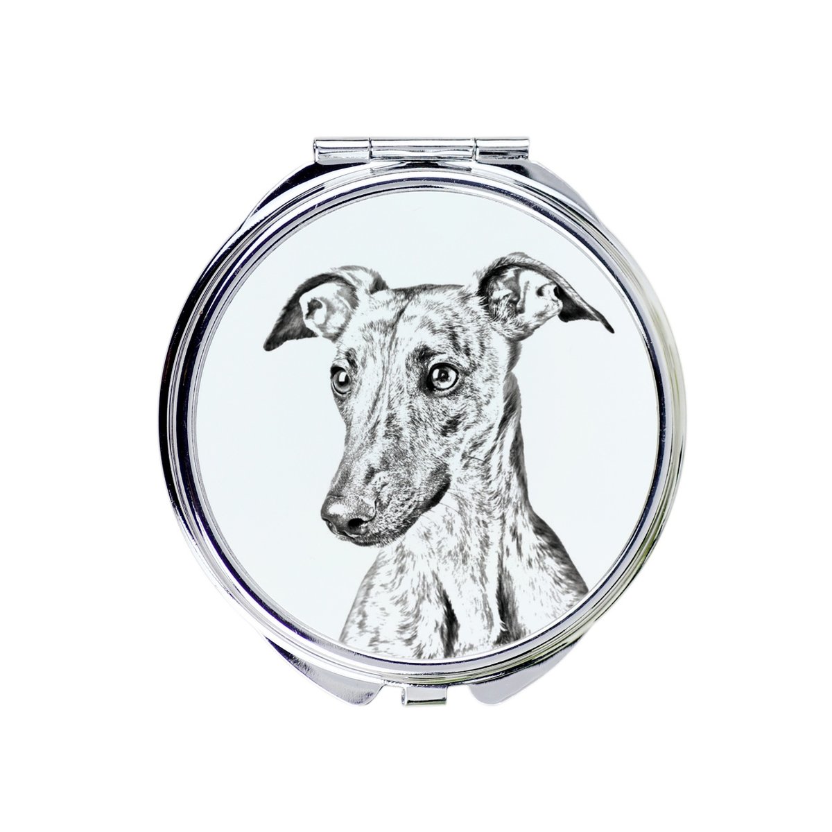 Whippet, Chart angielski - lusterko kieszonkowe z psem, personalizowane ...