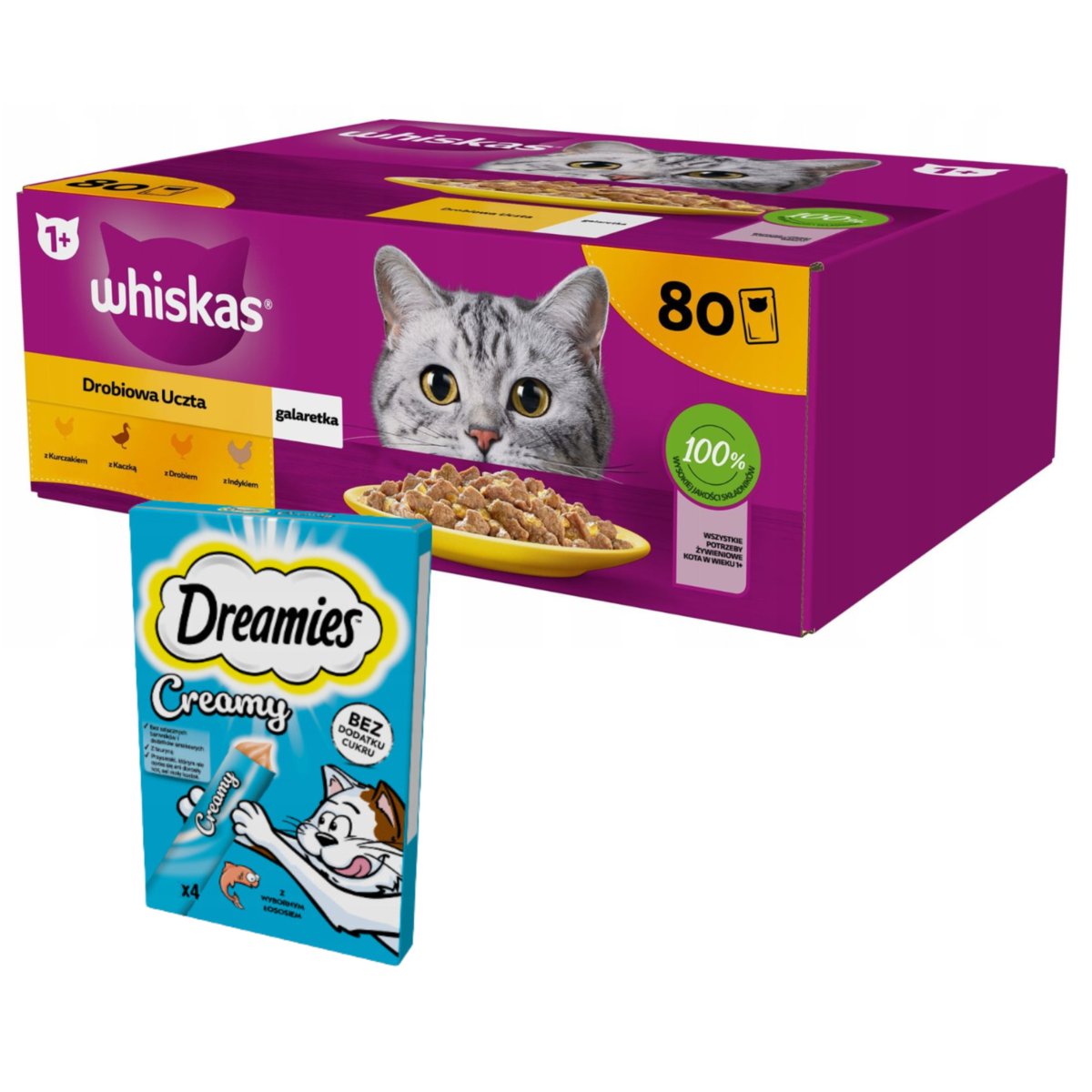 WHISKAS saszetki z drobiem 80x85g+dreamies - Mars | Sklep EMPIK.COM