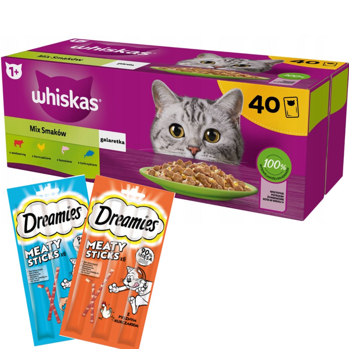 WHISKAS smaki rybne i tradycyjne 40x85g+ 2xdreamies - Mars Polska ...