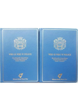 Who is Who w Polsce Encyklopedia biograficzna Tom I i II - | Książka w ...