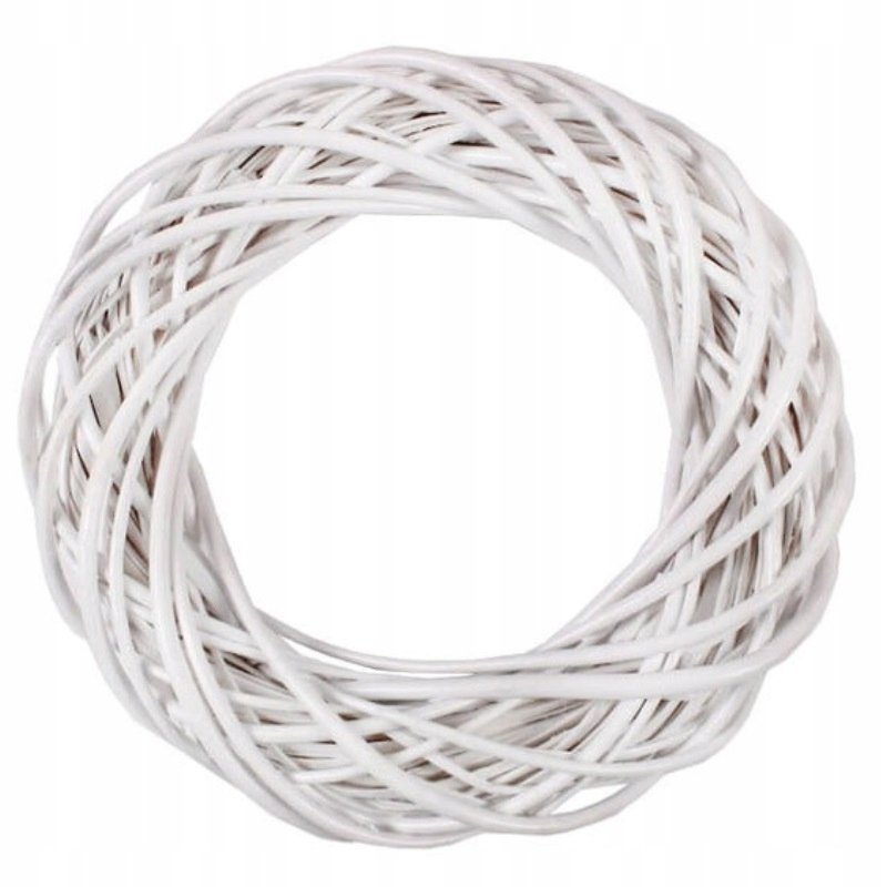 Wianek z wikliny wiklinowy wiklina biały 20cm - Kastom | Sklep EMPIK.COM