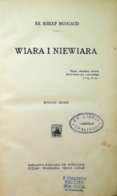 Wiara i niewiara 1930 r. - Opracowanie zbiorowe | Książka w Empik