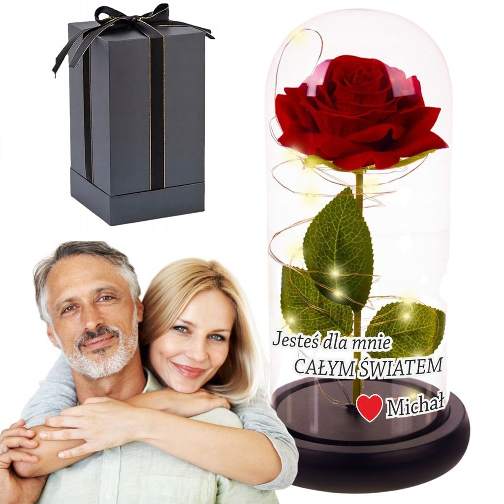 Wieczna Róża Świecąca Prezent Na Walentynki Dedykacja Dla Ukochanej - Inna marka | Sklep EMPIK.COM