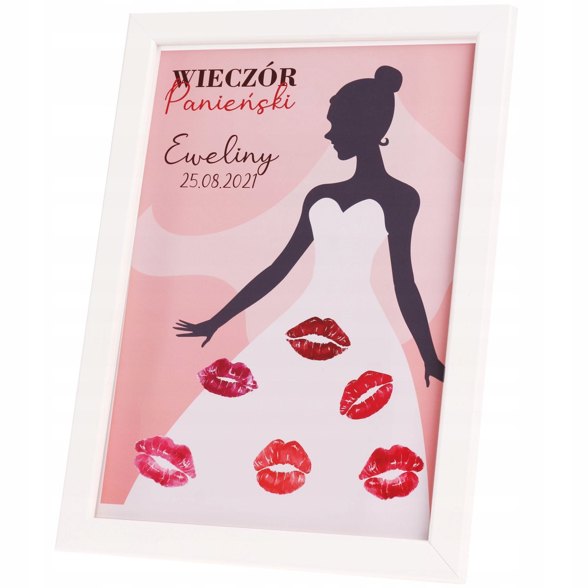 Wieczór Panieński Odciśnij Zostaw Buziaki Ramka A4 - WyczarujPrezent ...