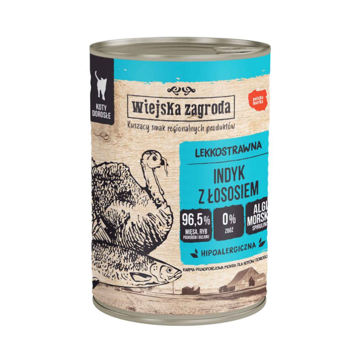Wiejska Zagroda Indyk z Łososiem 400g - Wiejska Zagroda | Sklep EMPIK.COM