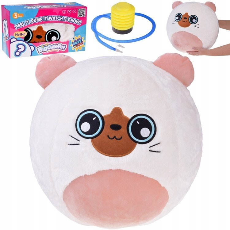 Wielka pluszowa Piłka maskotka urocze zwierzątko 45cm Kotek ZA5976 ...