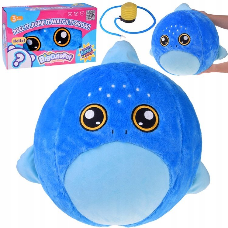 Wielka pluszowa Piłka maskotka urocze zwierzątko 45cm Rekin ZA5977 ...