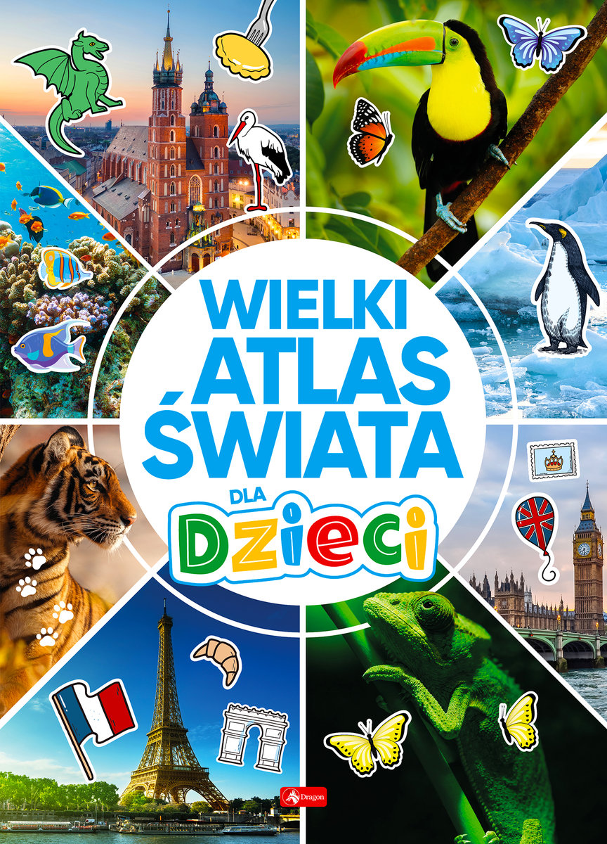 Wielki atlas świata dla dzieci - Opracowanie zbiorowe | Książka w Empik
