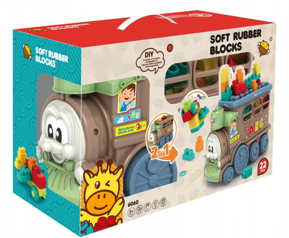Wielofunkcyjny Pociąg z Klockami Miękkimi - Inna marka | Sklep EMPIK.COM