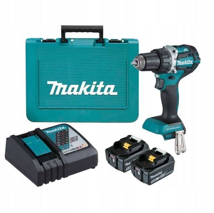 Wiertarko-Wkrętarka 18V Makita DDF484RTE 2x5Ah, Walizka, Ładowarka ...