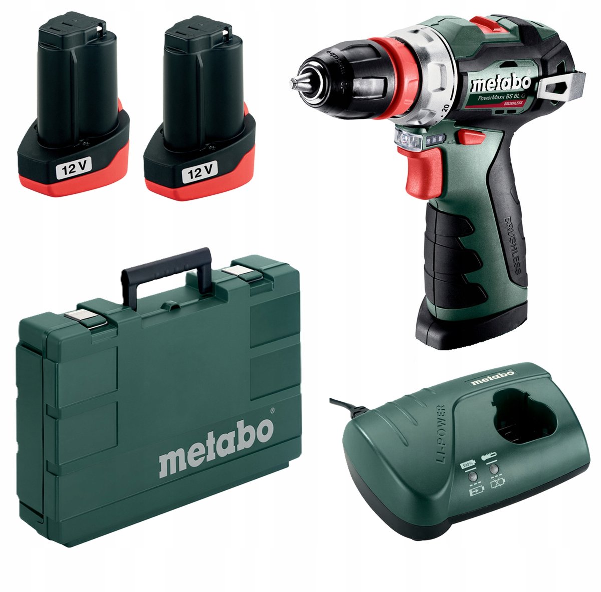 WIERTARKO-WKRĘTARKA AKUMULATOROWA METABO POWERMAXX BS BL Q 2x2,0Ah 12V - Metabo | Sklep EMPIK.COM