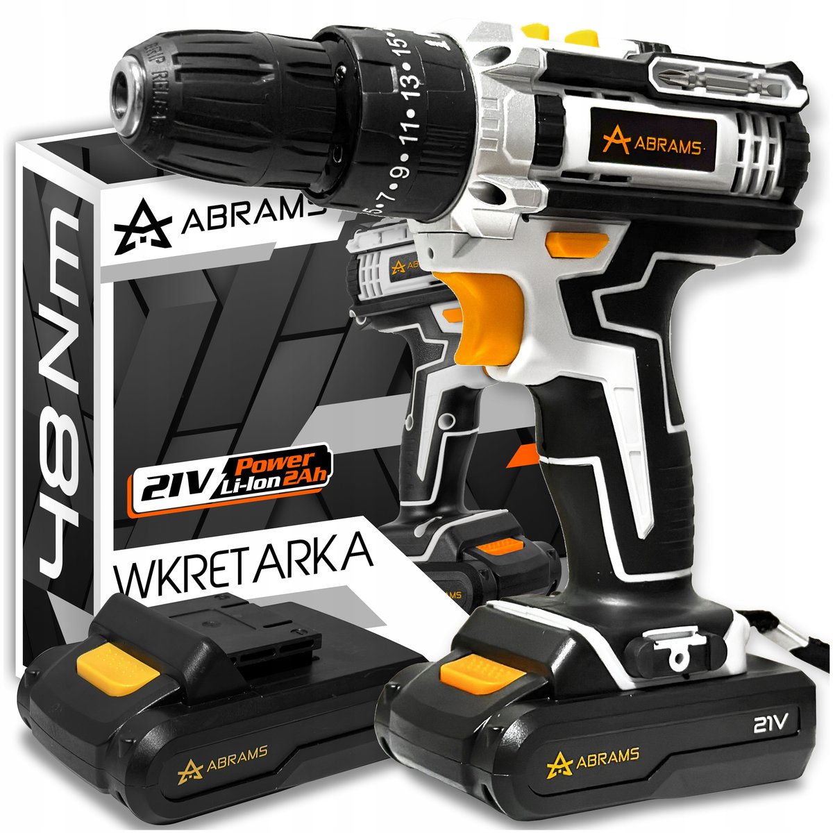 WIERTARKO WKRĘTARKA AKUMULATOROWA UDAROWA 2X AKU 21V WALIZKA WYDAJNA ...