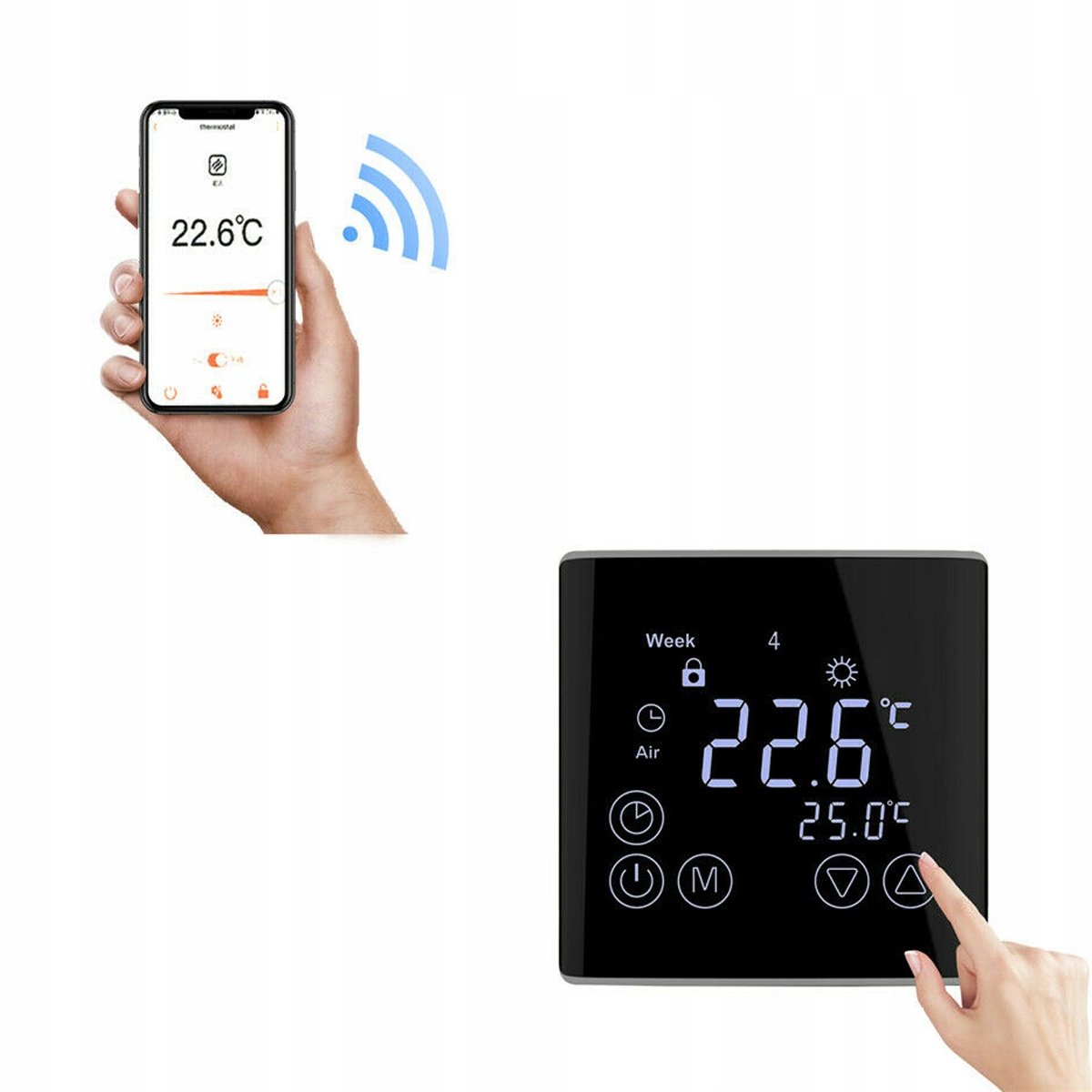 Wifi Lcd Thermostat Temperature Regulator 16a - Arhatreya | Sklep EMPIK.COM