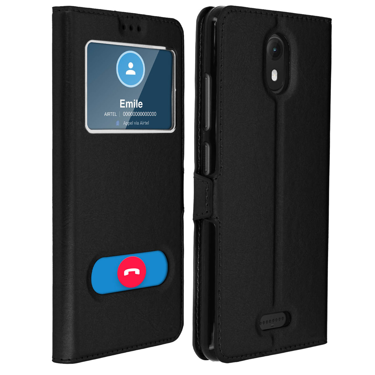 Wiko View Go Case Podstawka wideo z podwójnym okienkiem, czarna ...