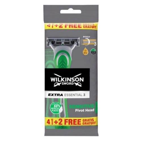 Wilkinson Sword Extra Essential 3 Sensitive Maszynka jednorazowa, 6szt ...