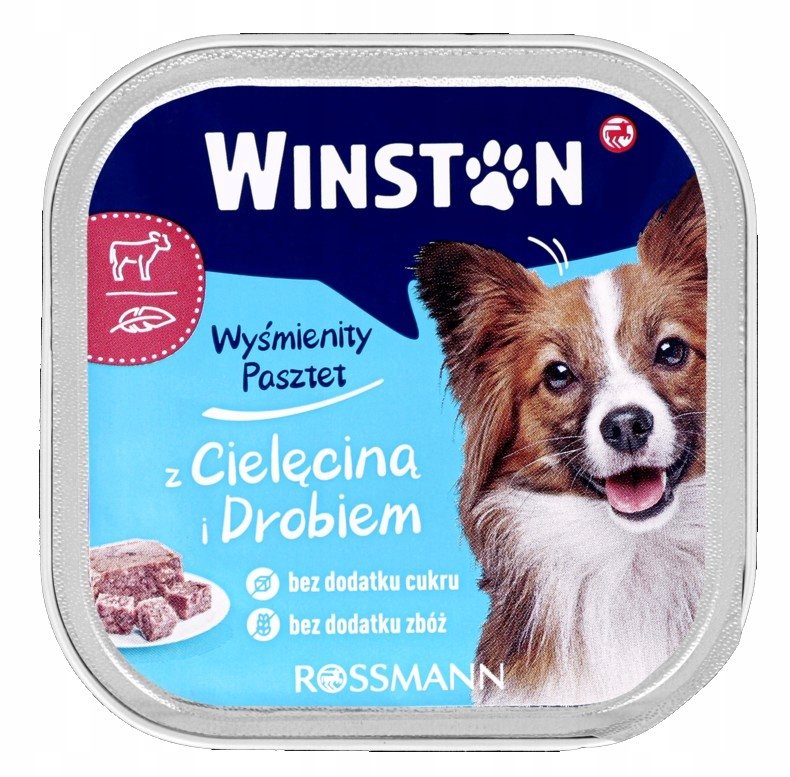 WINSTON Karma mokra dla dorosłych psów, z cielęciną i drobiem 150 g ...
