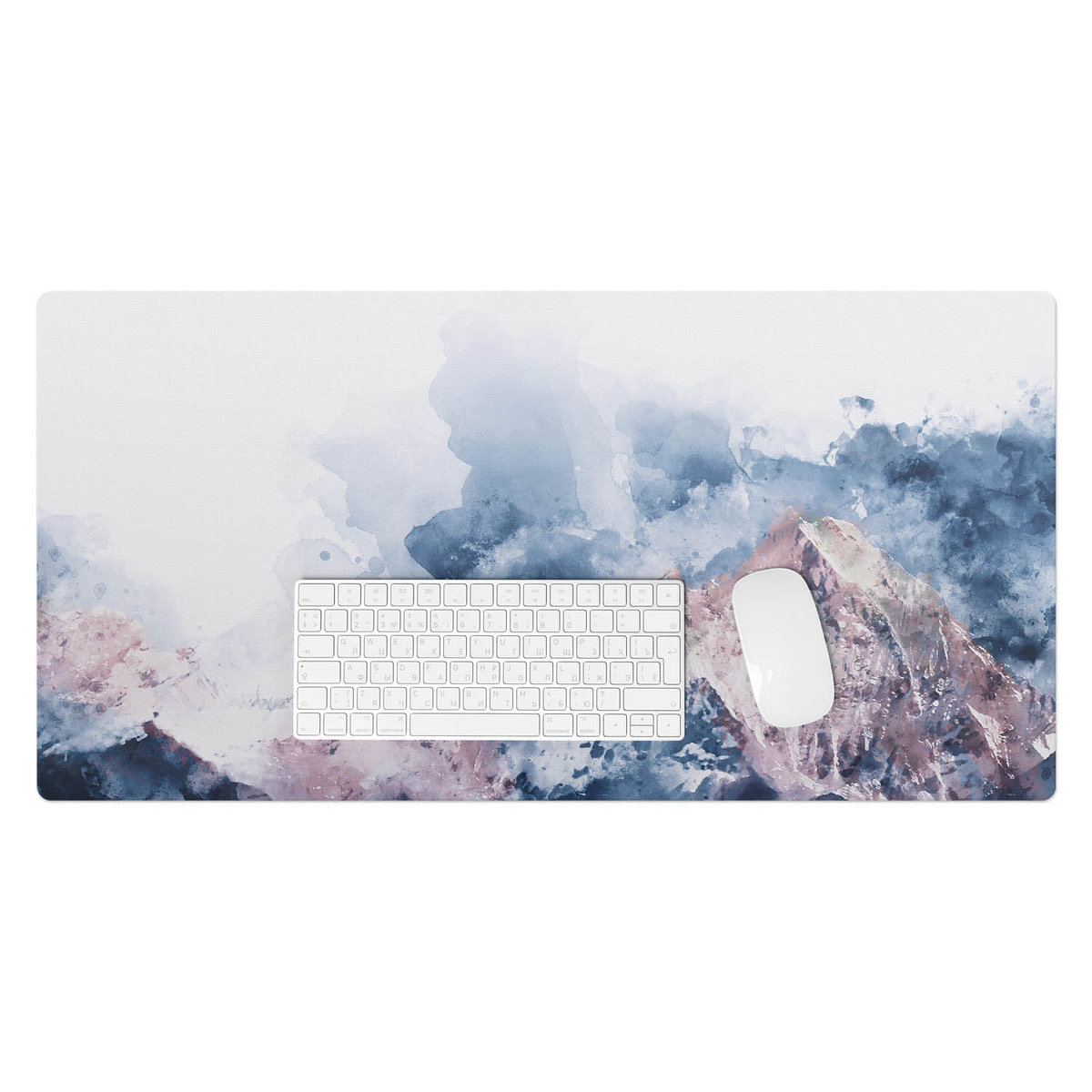 Winylowa mata z nadrukiem – Funkcjonalny akcent do Twojego wnętrza - Akwarelowa panorama 90x45 ...