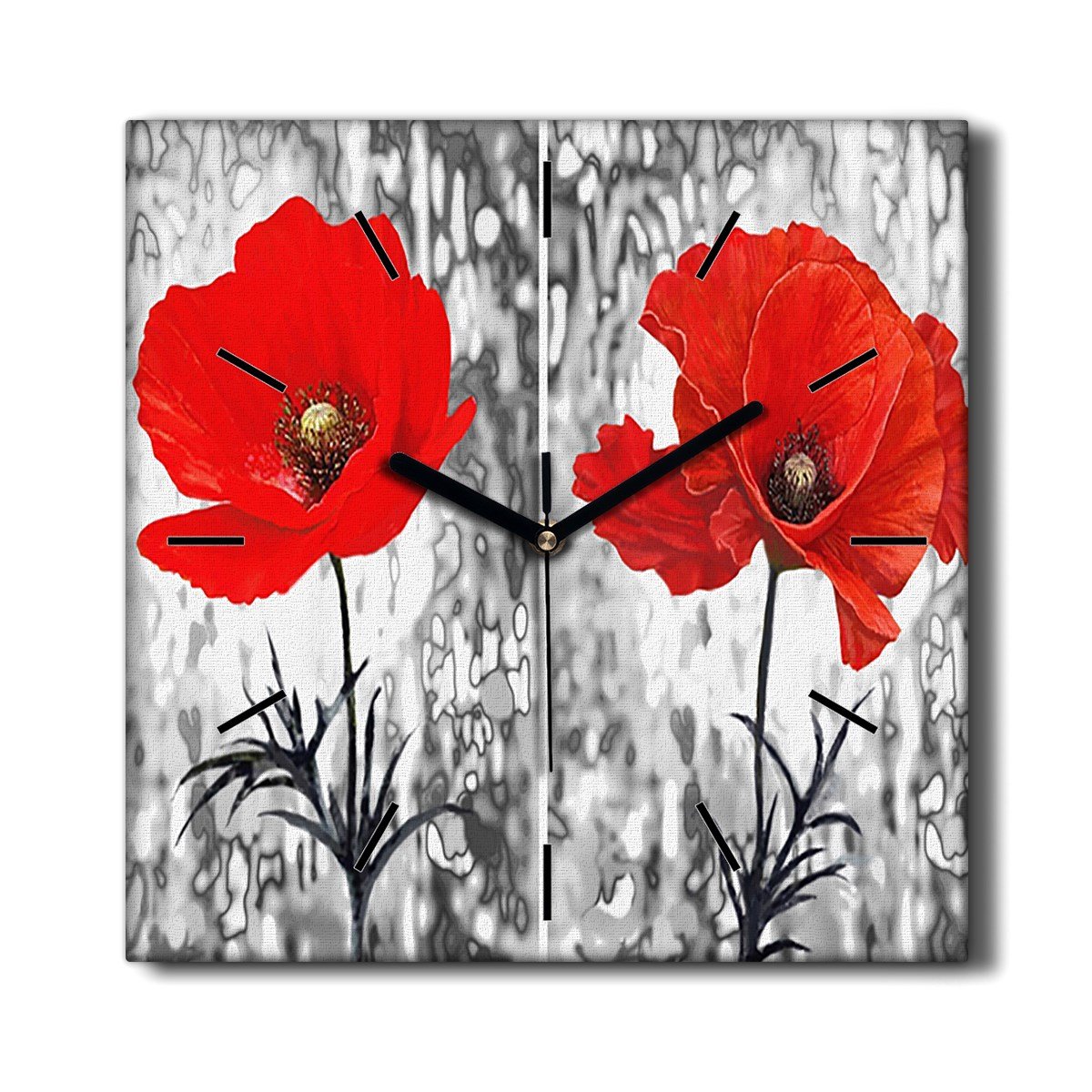 Wiszący zegar na płótnie obraz Kwiaty kupy 30x30, Coloray - Coloray ...