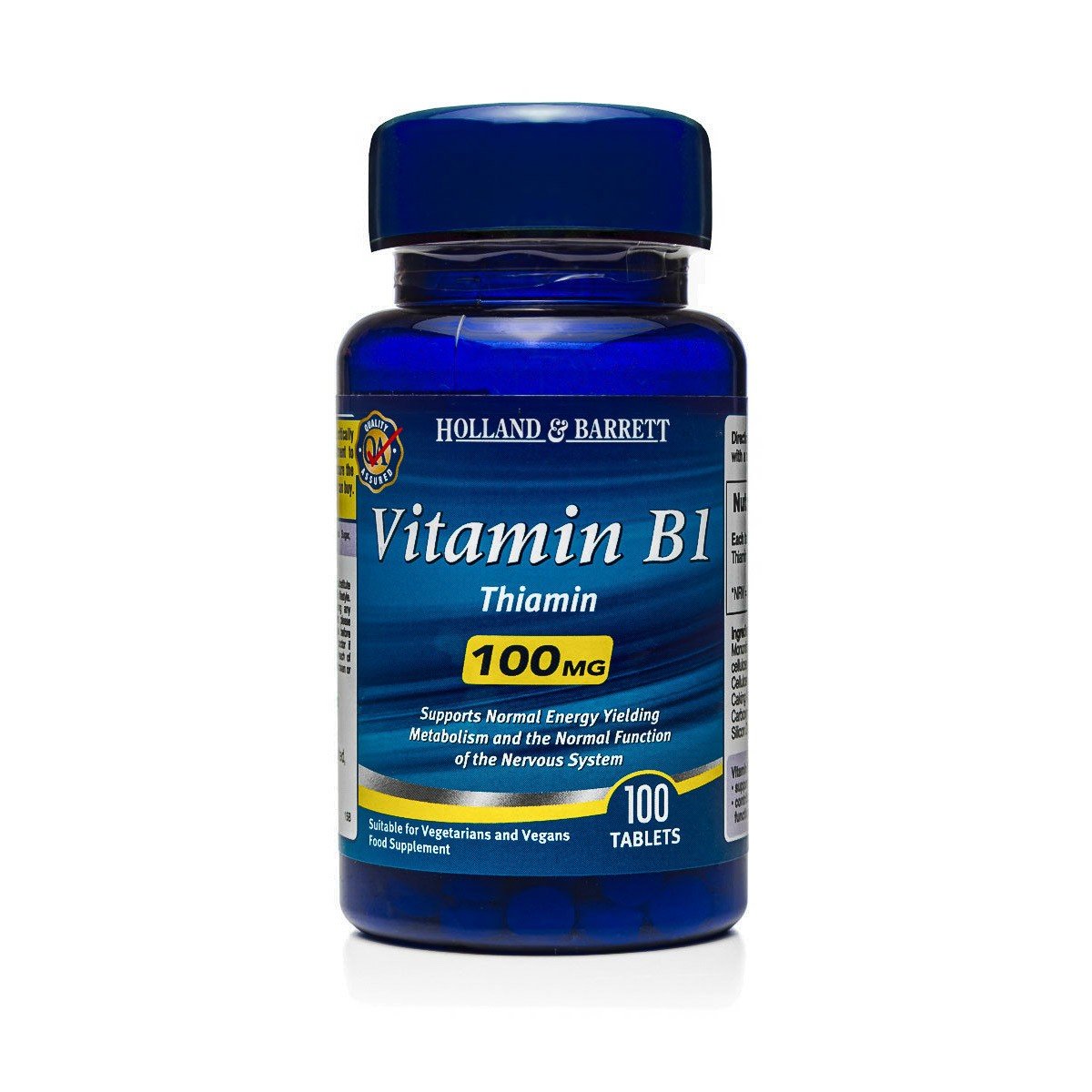 Witamina B1 HOLLAND&BARRETT, 100 mg, 100 tabletek | Sklep EMPIK.COM