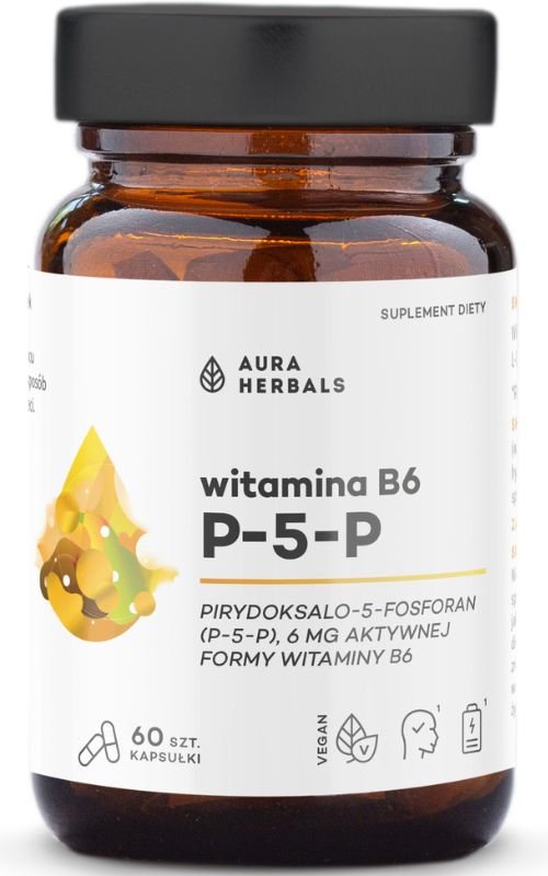 Witamina B6 P-5-P 6 mg - 60 kapsułek Aura Herbals | Sklep EMPIK.COM
