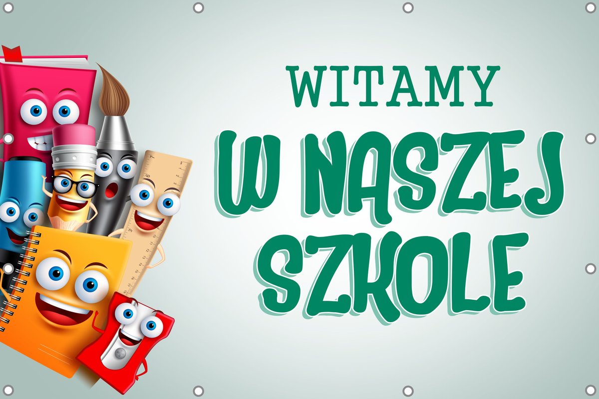 Witamy W Naszej Szkole- Baner Do Szkoły I Przedszkola 250X150Cm ...