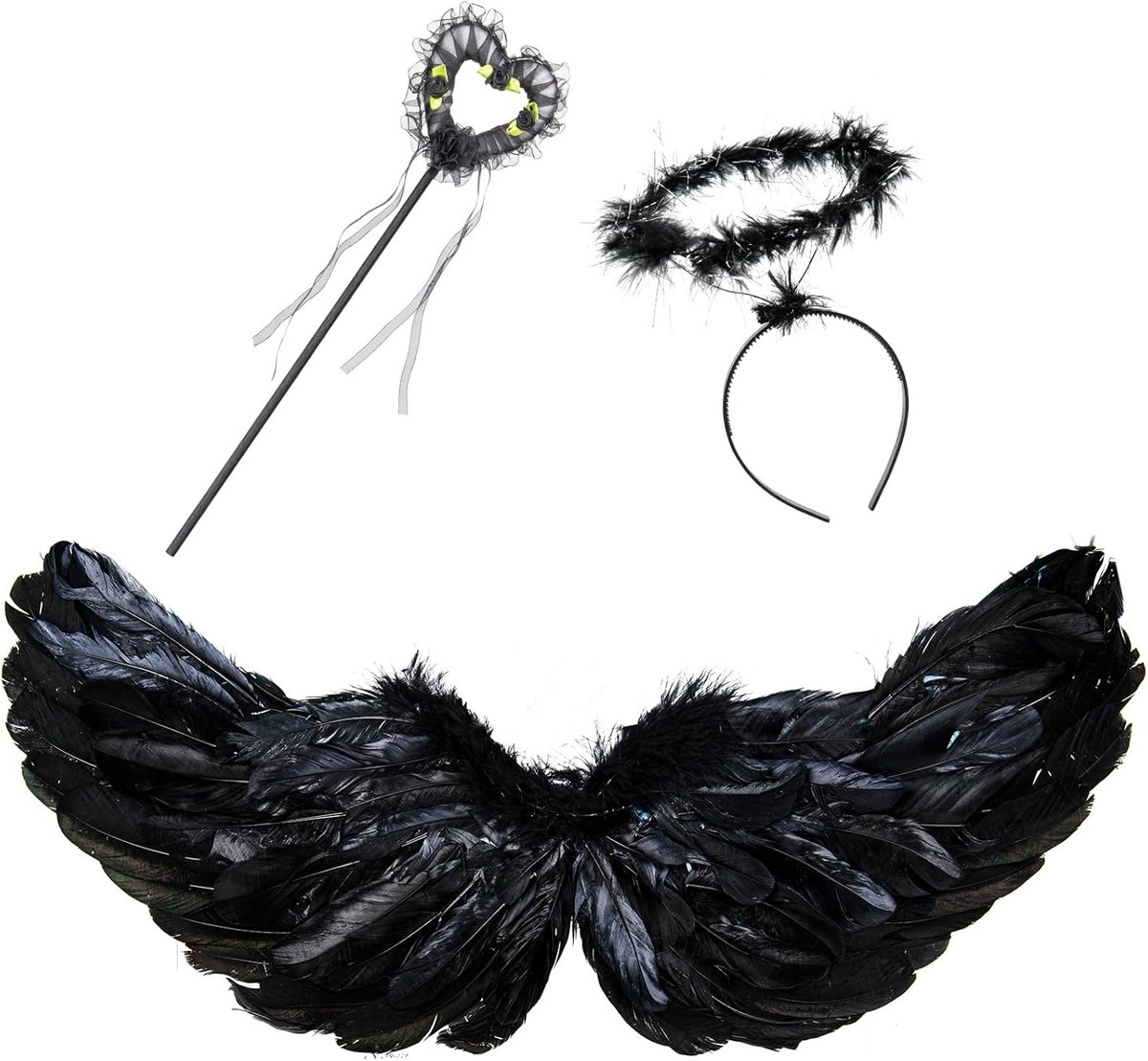 WIWJ Zestaw Skrzydeł Anioła Czarne 60 x 21 cm - Inna marka | Przyjęcia ...