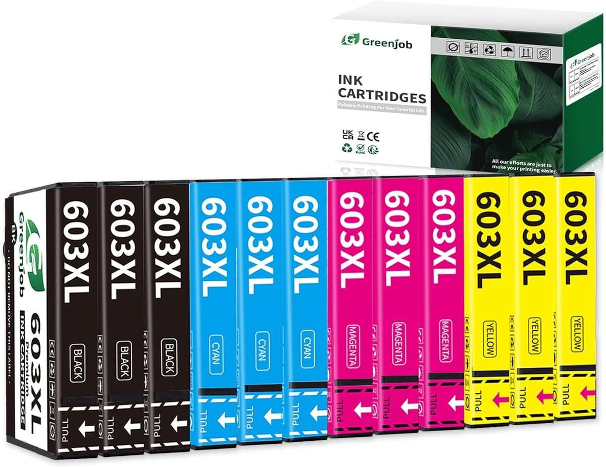 Wkłady atramentowe 12 sztuk 603XL do drukarek Epson 603 - Inna marka ...