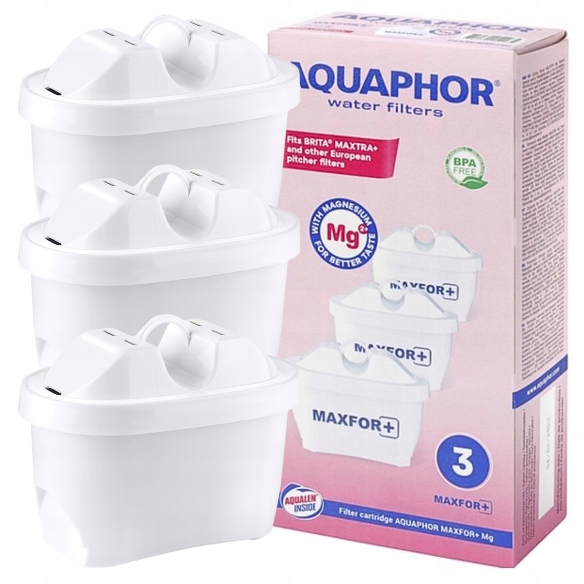 WKŁADY MAXFOR MG MAGNEZOWY 3szt DO DZBANKÓW FILTRUJĄCYCH AQUAPHOR 3 ...