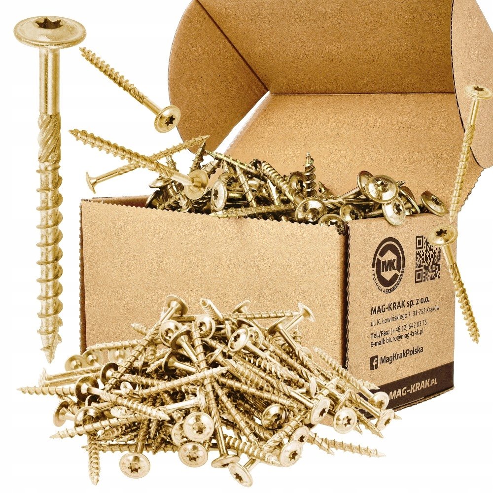 Wkręty Ciesielskie Do Drewna TORX Łeb Talerzowe Konstrukcyjne Mocne ...