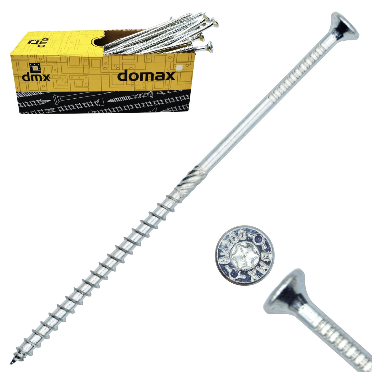 Wkręty Ciesielskie Hartowane 5X100Mm - Tx25 Dociągające, Srebrne ...