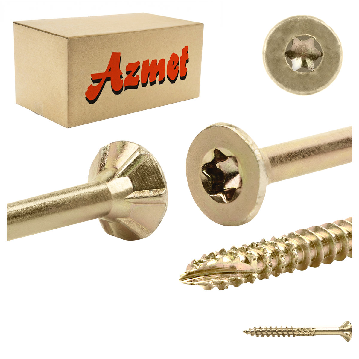 Wkręty do drewna Azmet stożkowe typ WT 5x45 mm 250 szt. - Inna marka ...