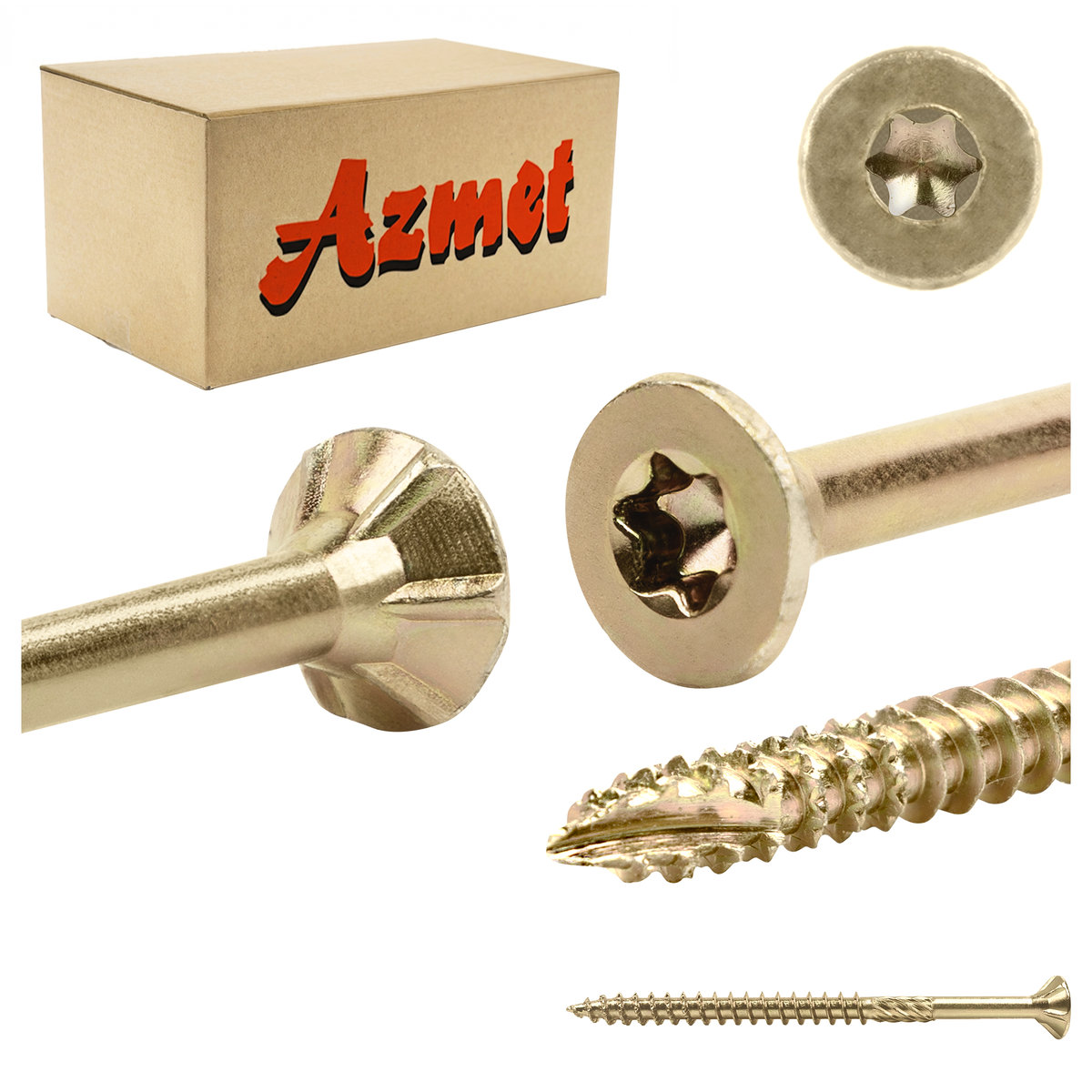 Wkręty do drewna Azmet stożkowe typ WT 5x70 mm 200 szt. - Inna marka ...