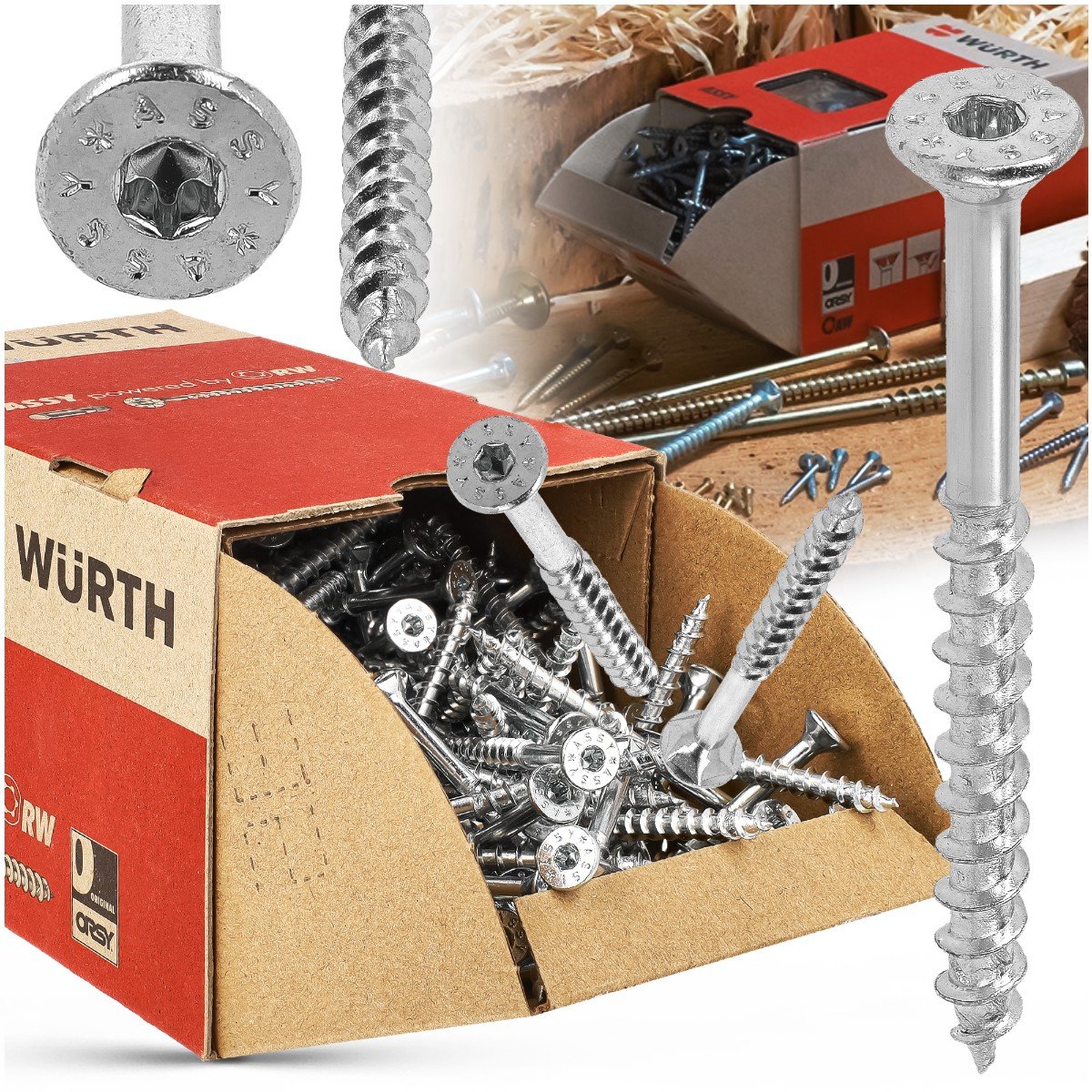 Wkręty Do Drewna Wurth 5x60mm Uniwersalne Wkręt ASSY 4 CSMP MOCNE 250 ...