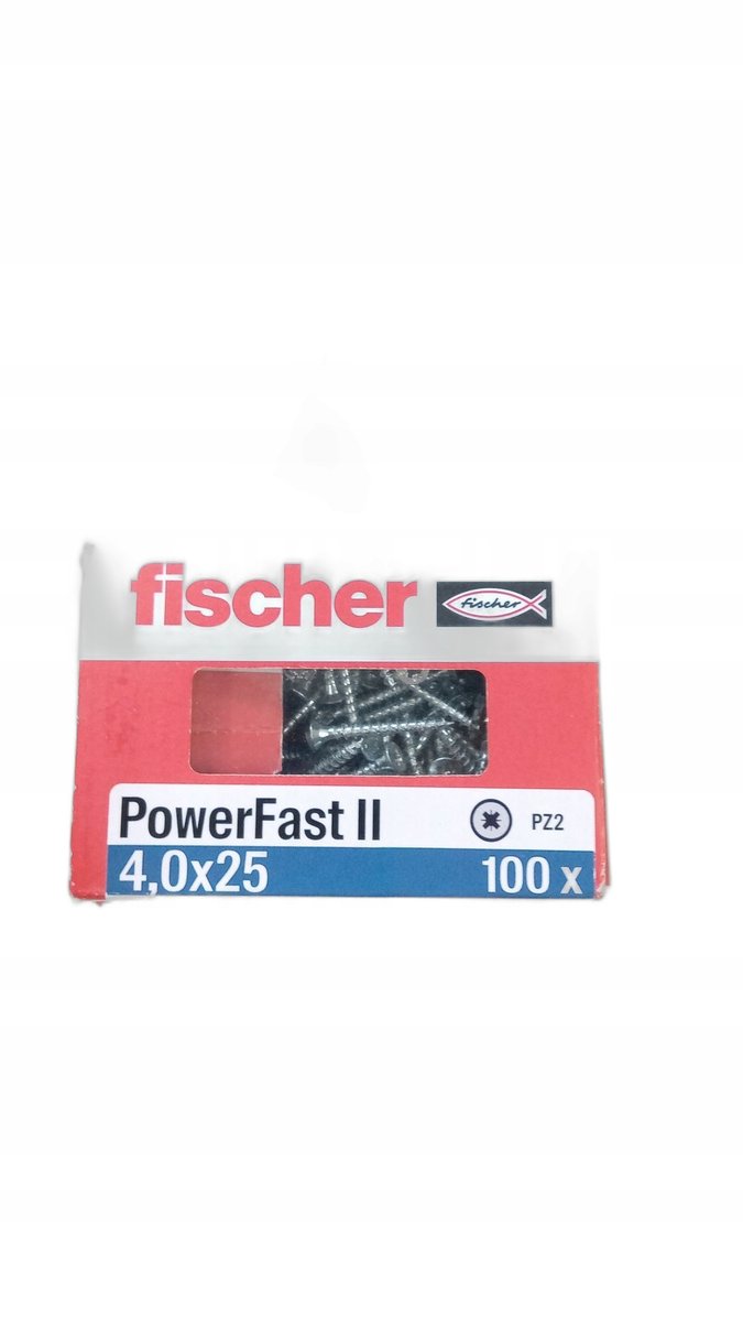 WKRĘTY FISCHER POWERFAST II CZF 4,0 X 25 100 SZT - FISCHER | Sklep ...