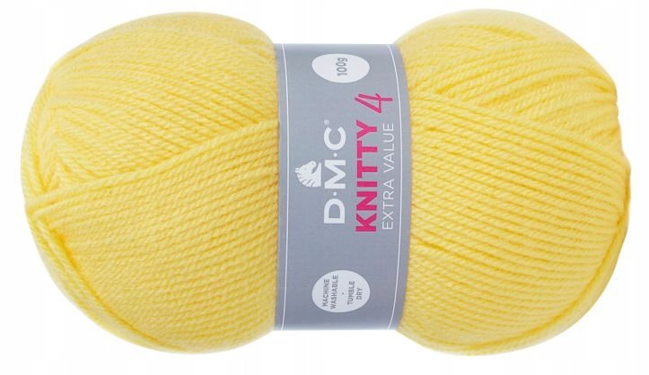 WŁÓCZKA DMC KNITTY 4 KOL. 957 / JASNY ŻÓŁTY - DMC | Sklep EMPIK.COM