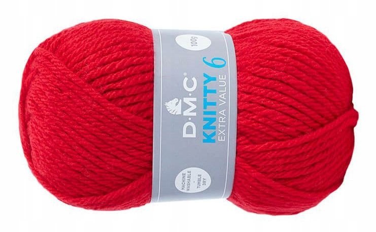 włóczka DMC KNITTY 6 kol. 698 / czerwony - DMC | Sklep EMPIK.COM
