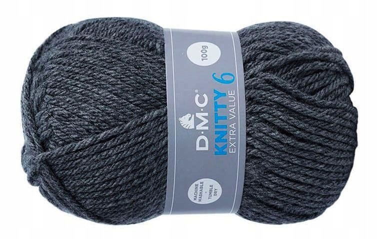 włóczka DMC KNITTY 6 kol. 786 / ciemny popielaty - DMC | Sklep EMPIK.COM