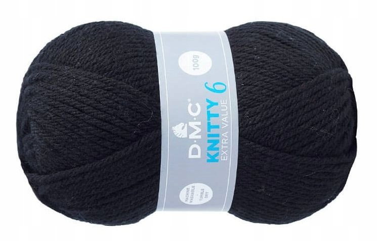 włóczka DMC KNITTY 6 kol. 965 / czarny - DMC | Sklep EMPIK.COM