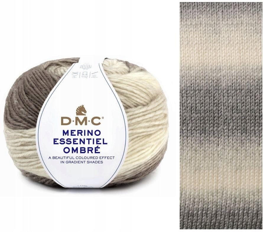 włóczka DMC MERINO ESSENTIALE OMBRE kol.1004 popielato-żółta - DMC | Sklep EMPIK.COM