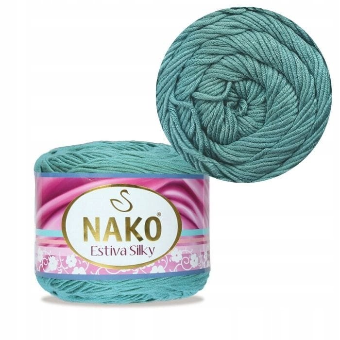 Włóczka Nako Estiva Silky kol. 11695 morski - Nako | Sklep EMPIK.COM