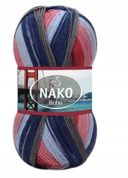Włóczka skarpetkowa wełniana Nako Boho Desen kol. 81740 - Nako | Sklep EMPIK.COM