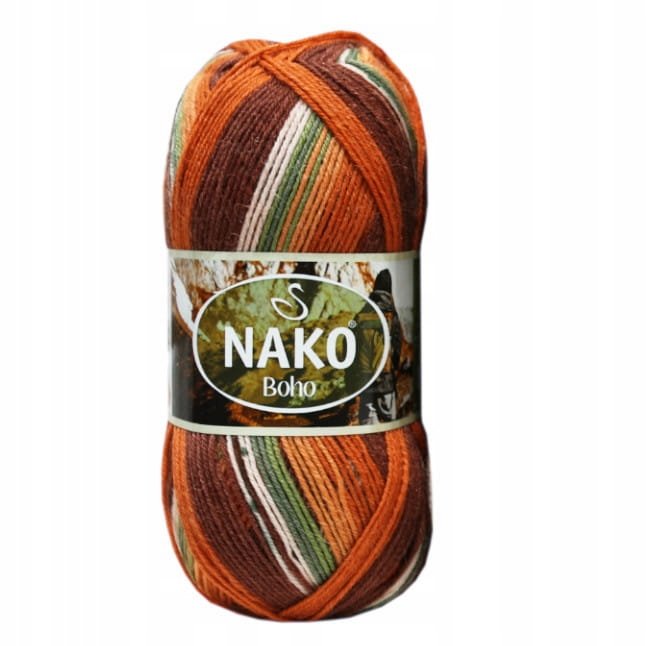 Włóczka skarpetkowa wełniana Nako Boho Desen kol. 82689 - Nako | Sklep EMPIK.COM