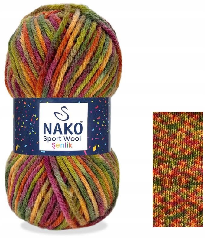włóczka SPORT WOOL SENLIK kolor 87732 - Nako | Sklep EMPIK.COM