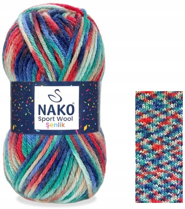 włóczka SPORT WOOL SENLIK kolor 87734 - Nako | Sklep EMPIK.COM