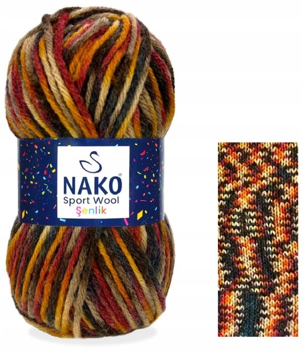 włóczka SPORT WOOL SENLIK kolor 87735 - Nako | Sklep EMPIK.COM