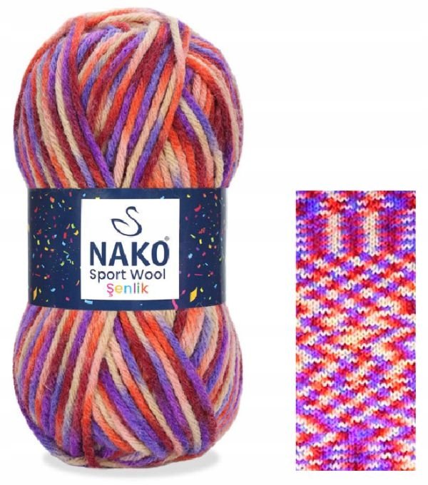 włóczka SPORT WOOL SENLIK kolor 87741 - Nako | Sklep EMPIK.COM